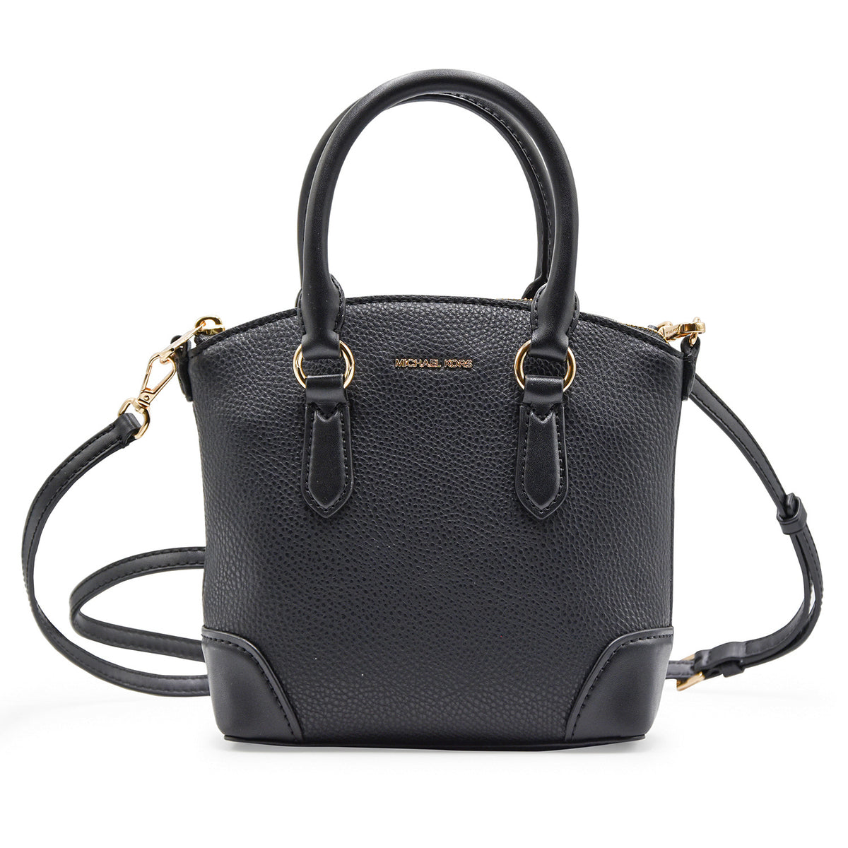 Borsa Michael Kors Donna MURPHY Nera Con Dettagli E Zip In Oro | Sabot ...