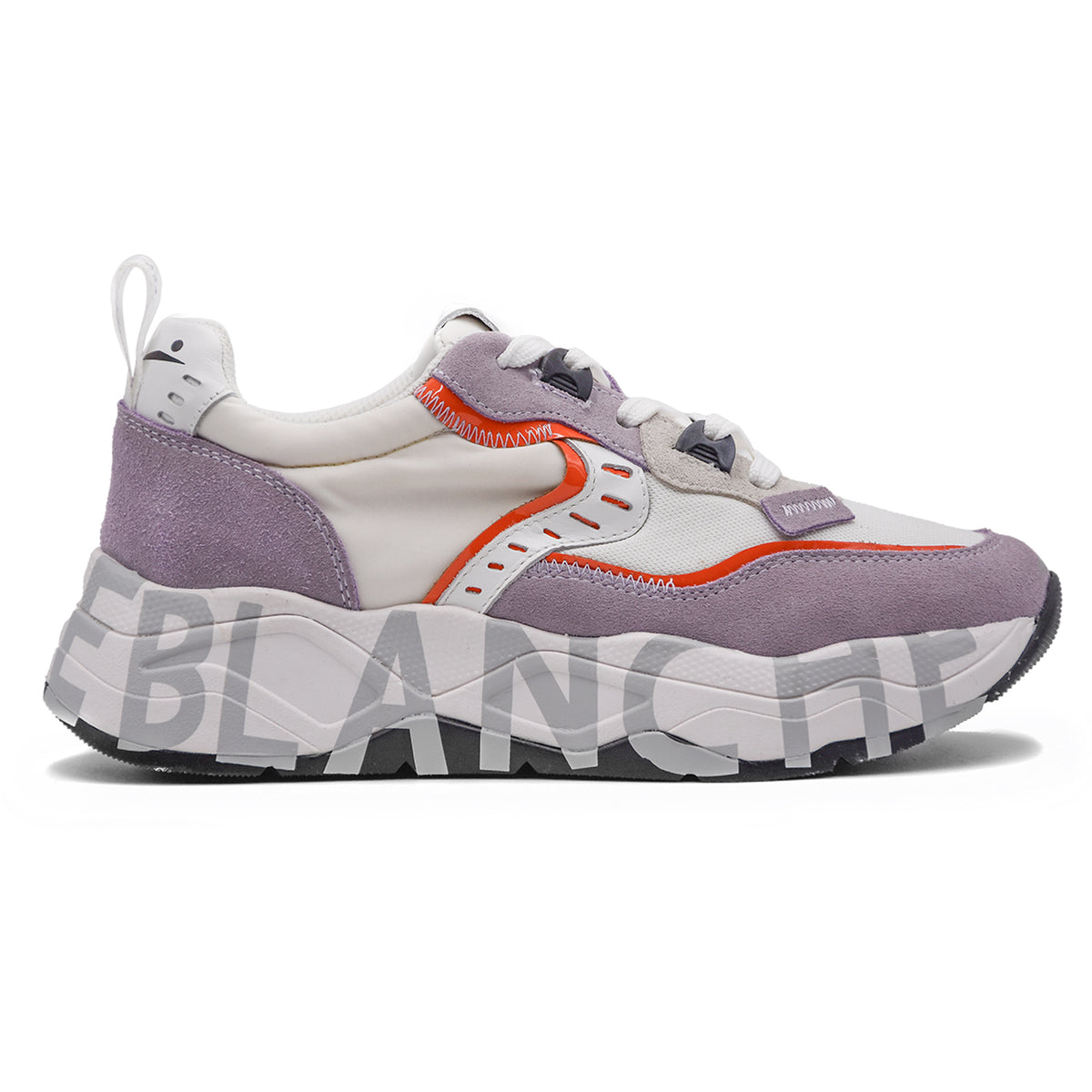 Voile Blanche Sneakers Donna Club 105 Lilla Bianco Spoiler Lucido ...