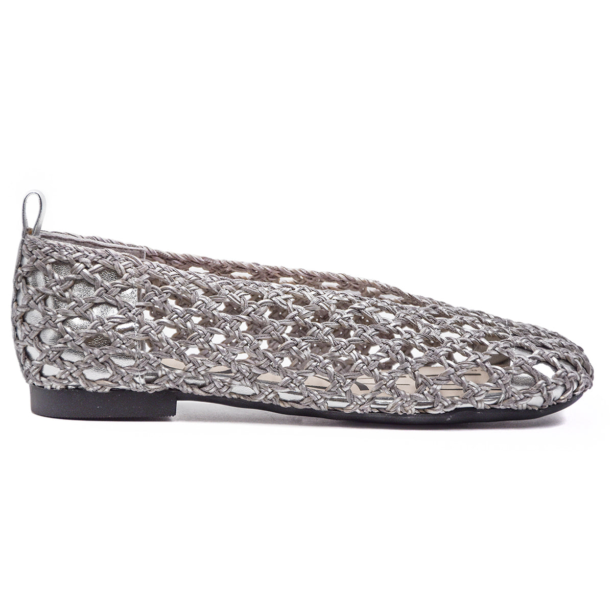 Ballerine Loafer Donna Argento Modello Holes Con Rete Traforata | Sabot ...