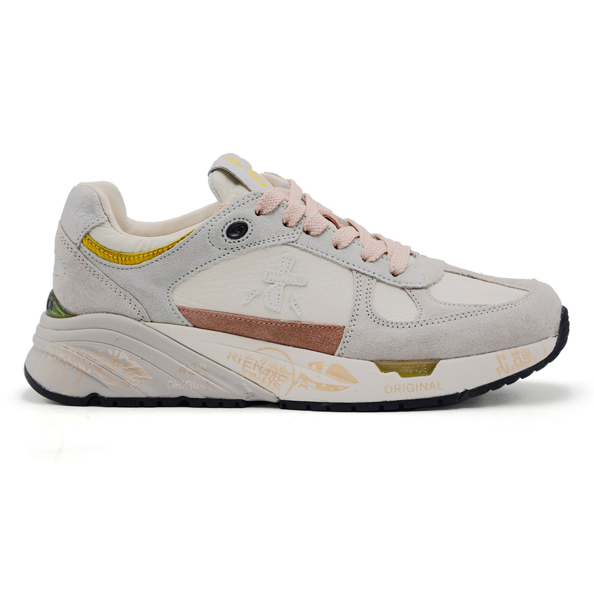 Premiata Mase 7824 Women's Retro Silhouette Sneakers Beige Cream ...